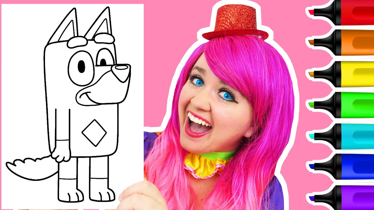 Coloring Bluey Rusty - YouTube