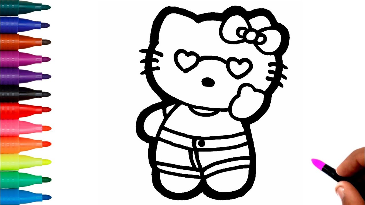 How to Draw Hello Kitty Step by Step | Hello Kitty #86 Drawing and ...