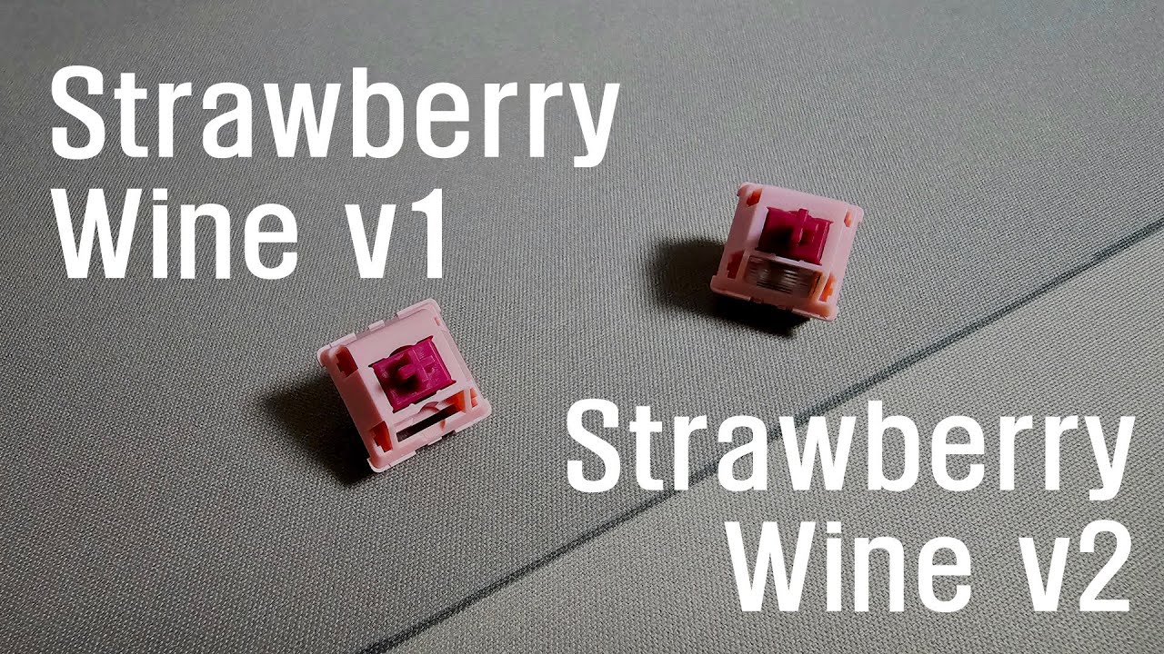 Mode65 Sarokeys Strawberry Wine v1 & v2 / 모드65 Sarokeys 딸기와인 v1 & v2 비교 ...