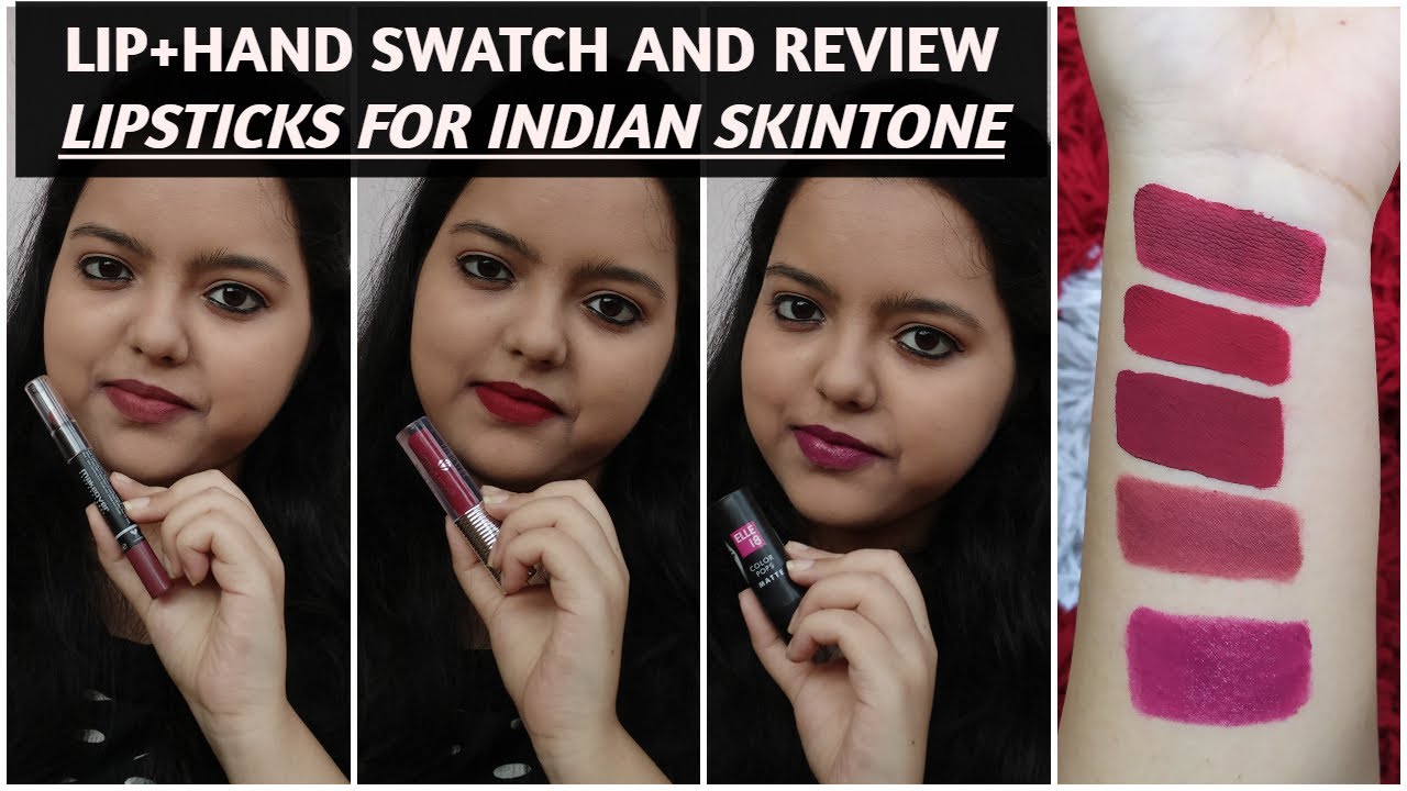 5 Berry And Wine Lipsticks Shade | Lip+Hand Swatch | PLUM / MAROON ...