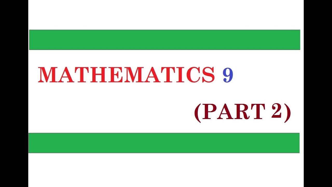 Mathematics 9 (Part 2) in Alberta-Canada - YouTube