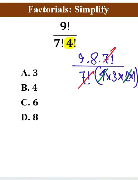 Factorials - Simplify #maths #mathematics #shorts #factorials # ...