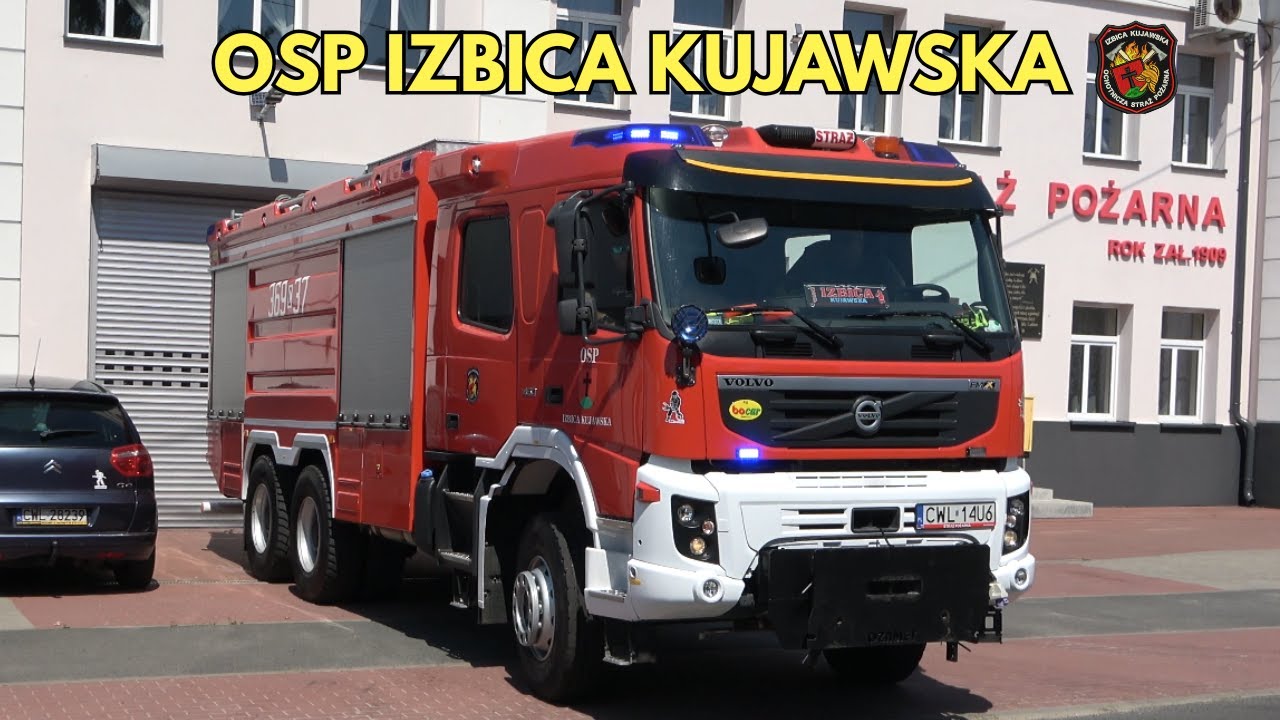 Wyjazd Alarmowy ciężkiego 3-osiowego Volvo FMX z OSP Izbica Kujawska ...
