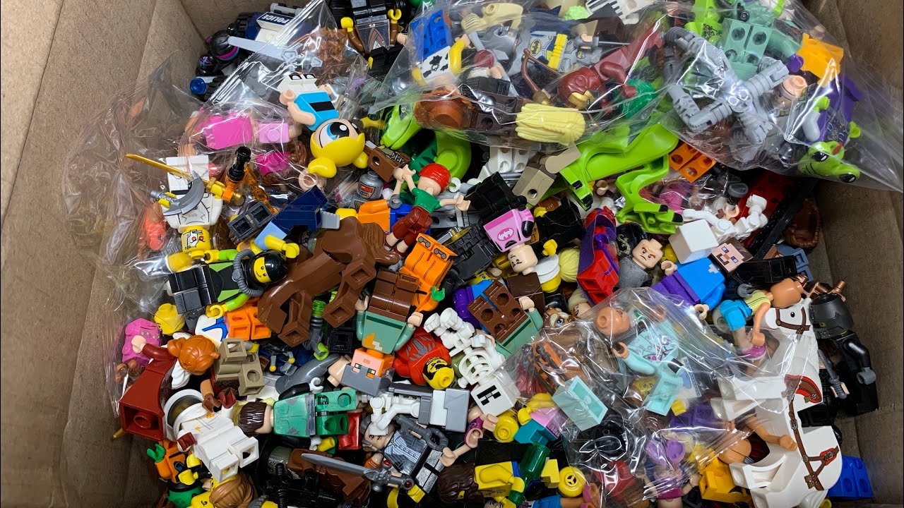 Gigantic Box Of LEGO Figs!!! Part 1 - YouTube