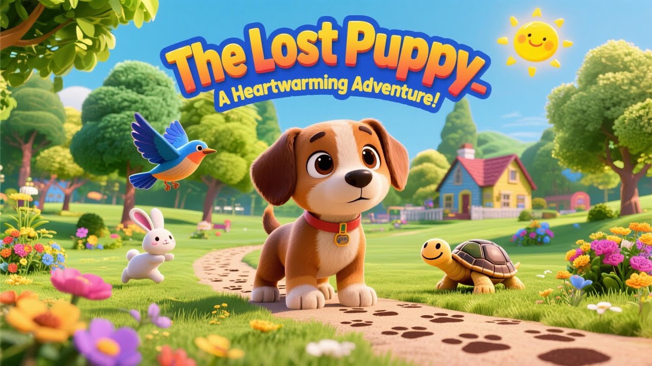 The Lost Puppy – A Heartwarming Adventure 🐾 | Cute Animal Story for ...