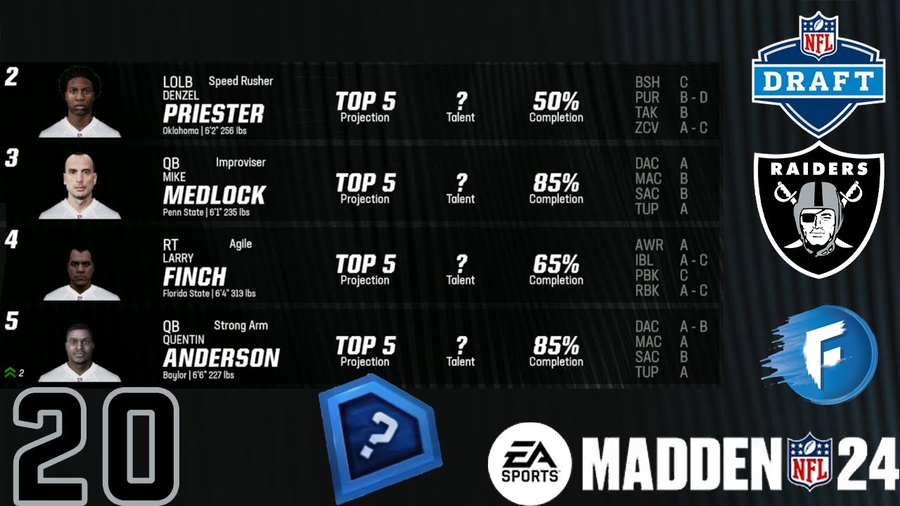 IS IT TIME TO DRAFT A NEW QB?????? Madden 24 Raiders Franchise ...