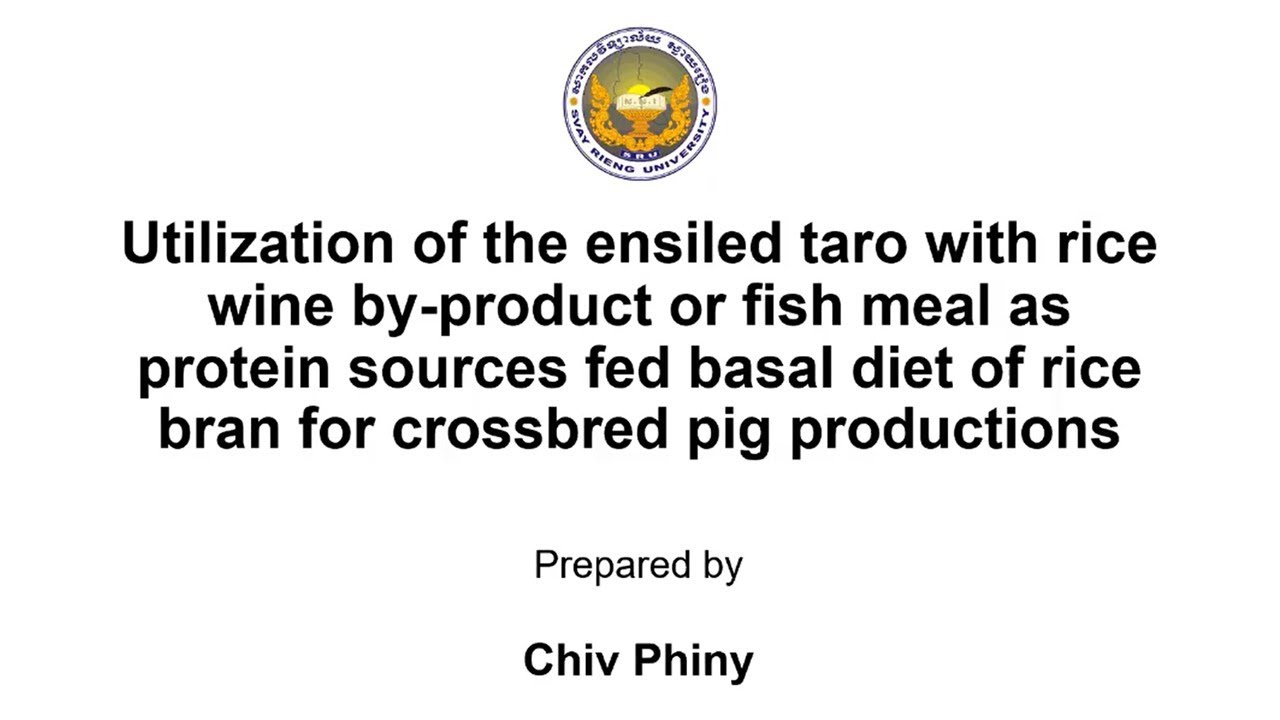 Utilization of Ensiled Taro with Rice Wine By-Product or Fish Meal for ...