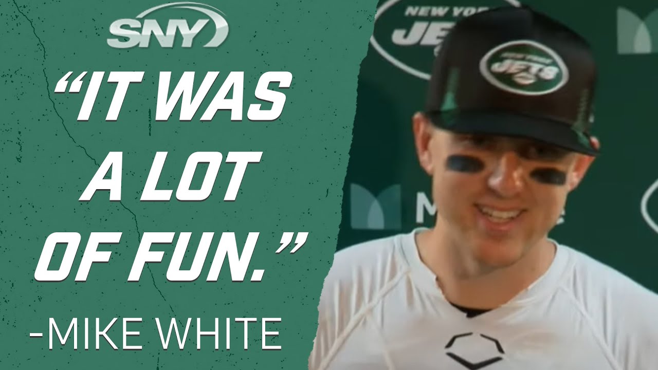 Jets QB Mike White on getting a win in his first career NFL start ...