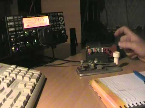 Morse CW straight key and paddle key - YouTube