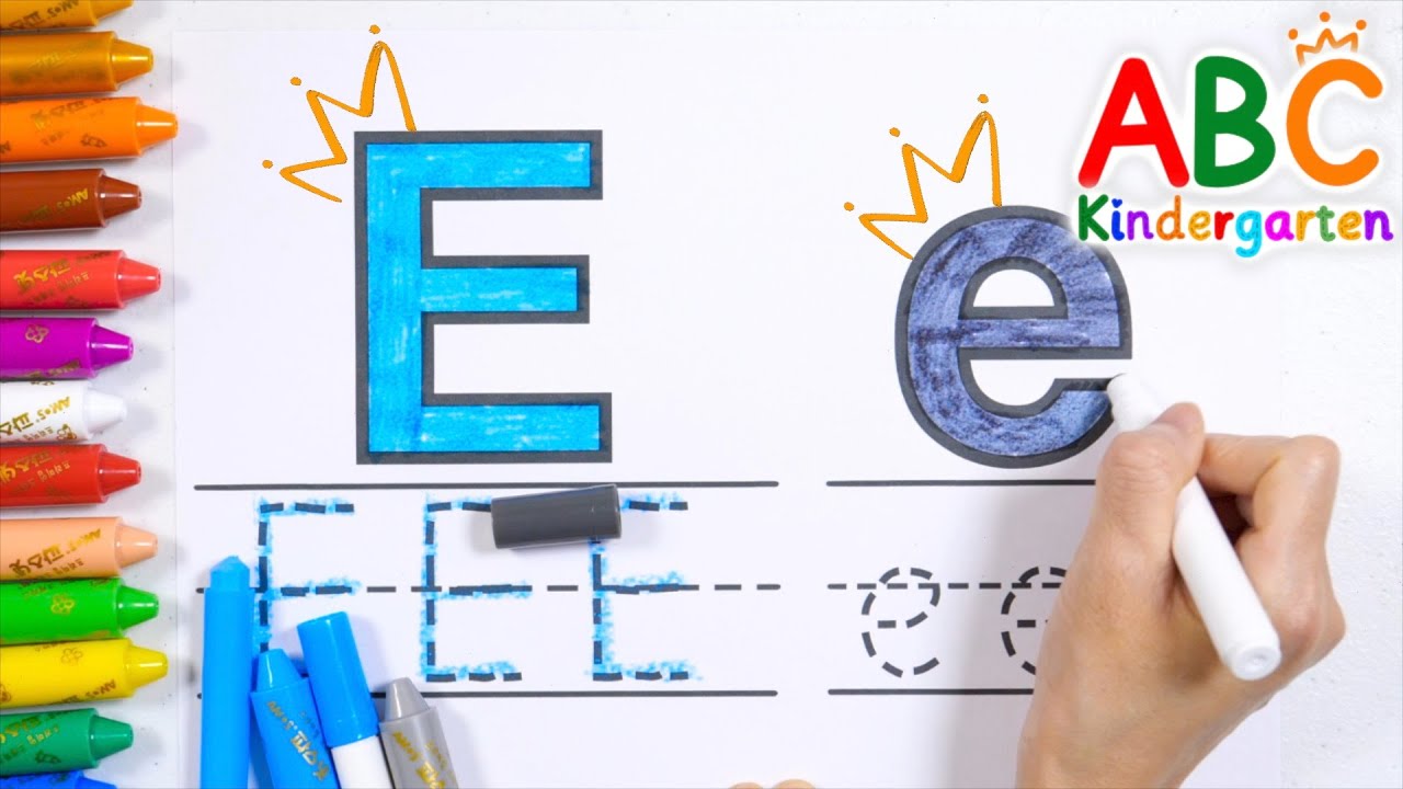 Alphabet basic education video | Learning the alphabet E by reading ...