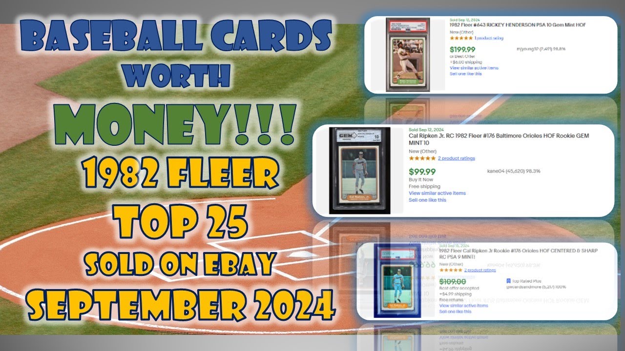Top 25 Most Valuable 1982 Fleer Baseball Cards Sold on eBay in ...