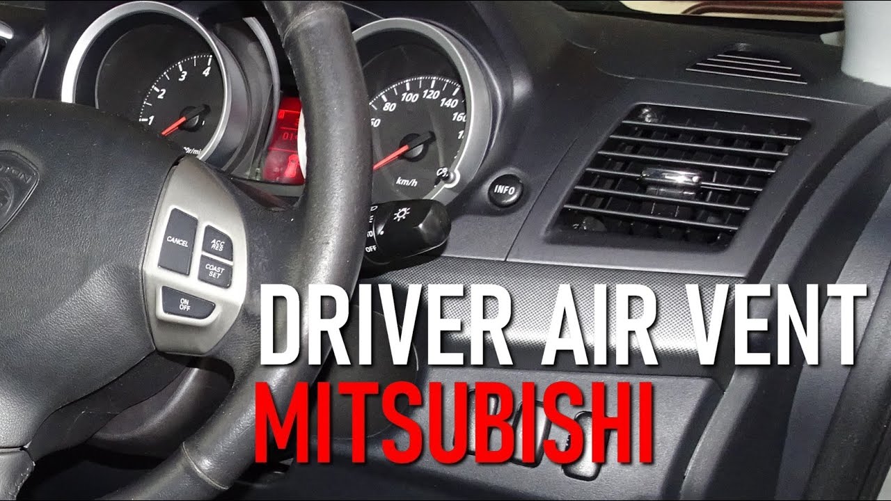 Driver Air Conditioner Vent Panel Removal - Mitsubishi Lancer/Proton ...