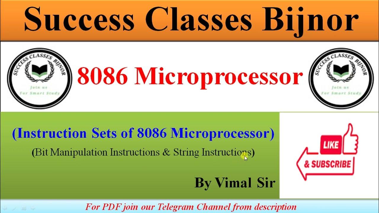 Instruction Set of 8086 microprocessor | Bit manipulation and string instruction group #8085 ...