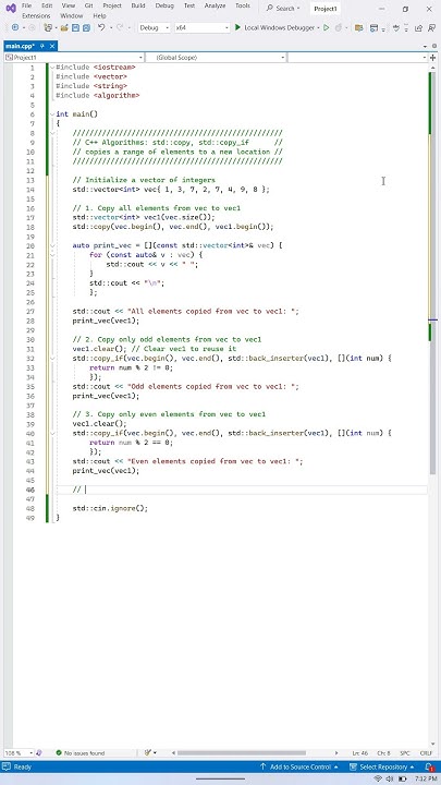 C Algorithms Std Copy Std Copy If Usage Example Cplusplus Cpp Programming Algorithms