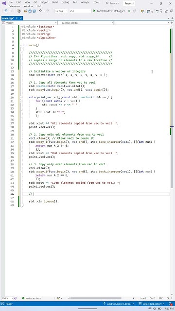 C Algorithms Stdcopy Stdcopyif Usage Example Cplusplus Cpp Programming Algorithms