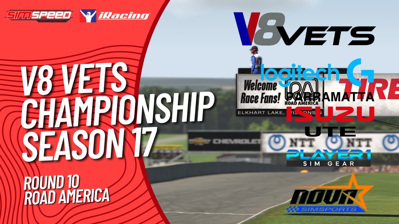 iRacing // V8 Vets Championship // Season 17 // Round 10 at Road ...