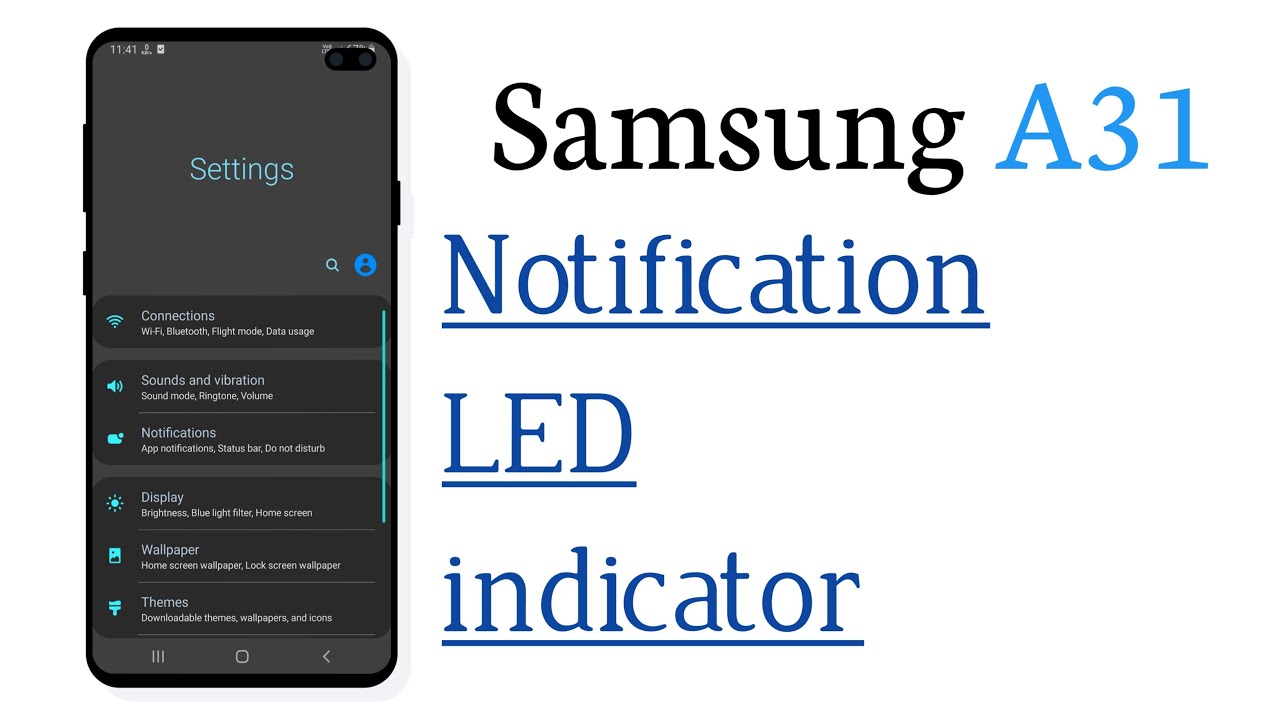 Samsung A31 Notification LED Indicator YouTube samsung-a31-notification-led-indicator-youtube
