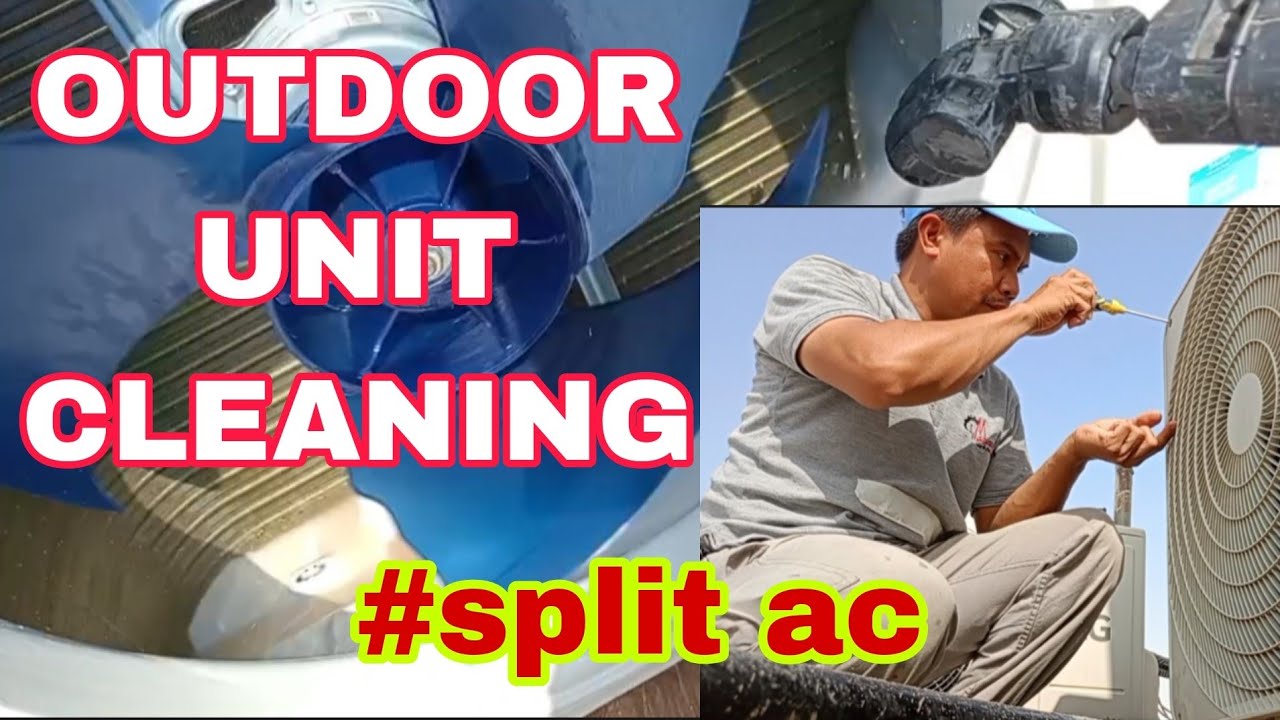 OUTDOOR UNIT CLEANING - YouTube