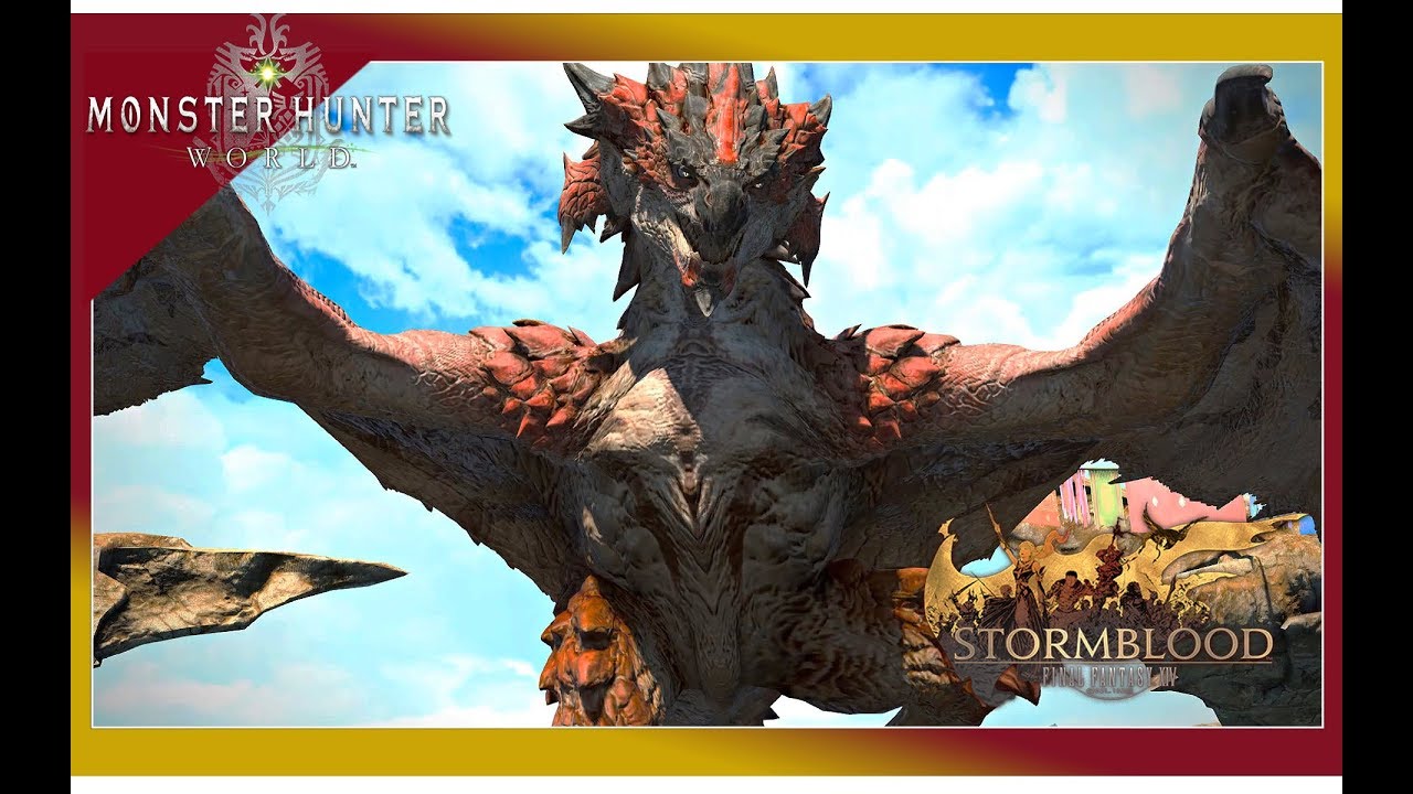 Final Fantasy XIV Rathalos Normal Monster Hunter World Collaboration ...