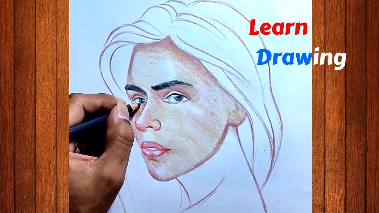 Draw A Women Step By Step Pencil Easy Drawing for Beginners - YouTube