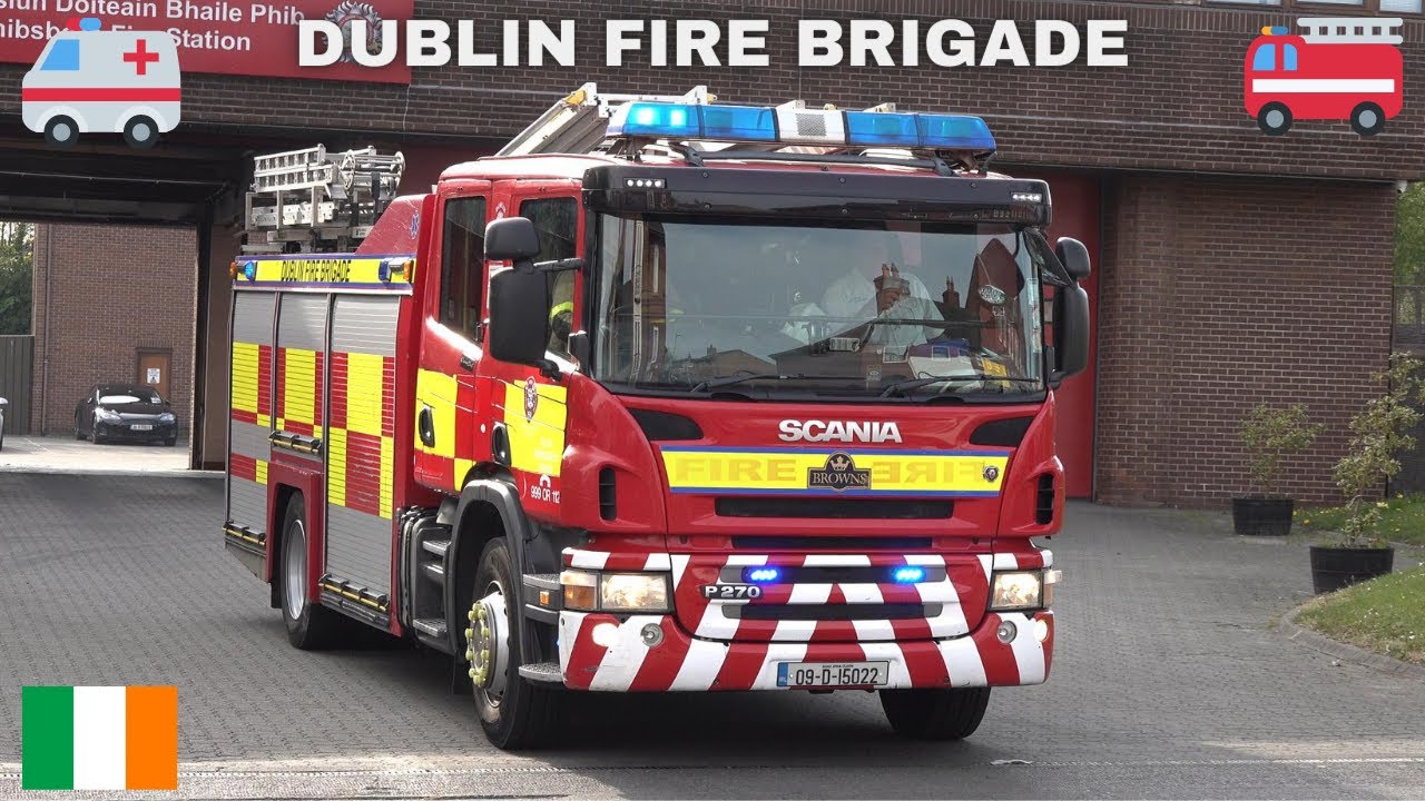Here comes a fire engine! Dublin Fire Brigade responding - YouTube