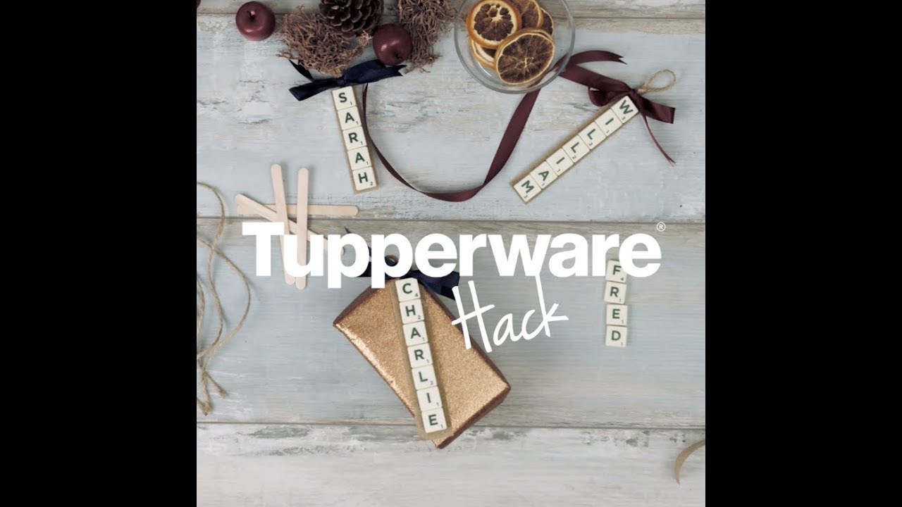 #TupperwareHacks - DIY Porte-nom en Scrabble - YouTube