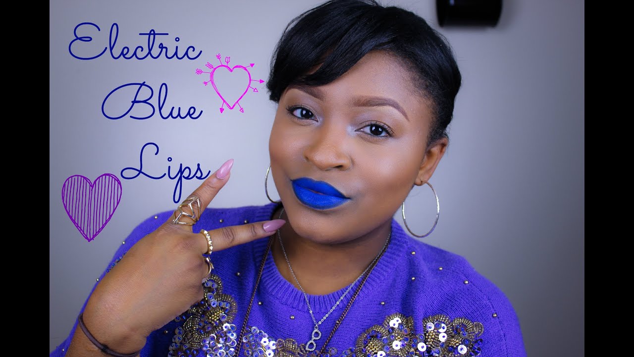 ELECTRIC BLUE LIPS TUTORIAL!! - YouTube