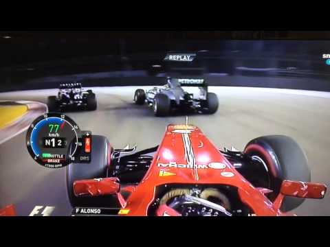 F1 2013 singapore Alonso start onboard