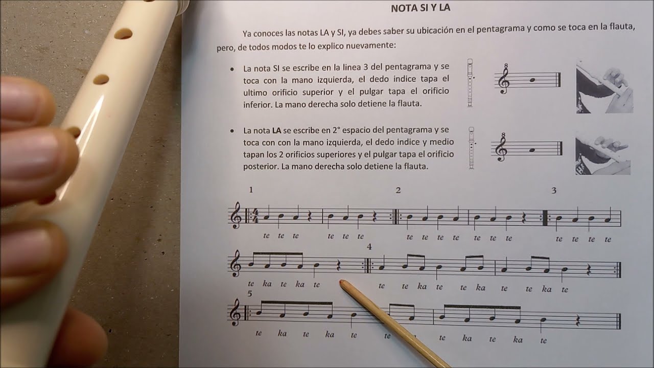 FLAUTA DULCE - NOTAS SI Y LA - YouTube