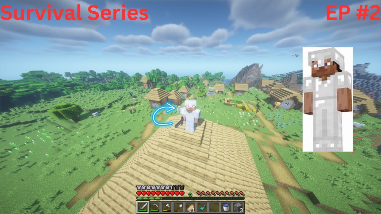 I MADE FULLY IRON ARMOR IN [ MINECRAFT SURVIVAL SERIES EP #2 - YouTube