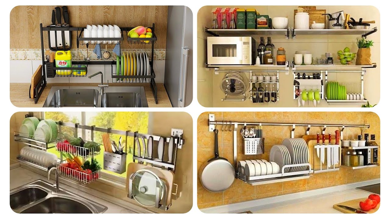 Home Décor Modern Kitchen Racks Stainless Steel | Small Kitchen ...