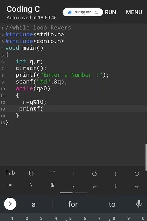 49 While Loop Reverse Program Using While Loop In C Cprogramming Clanguage Shorts 5184
