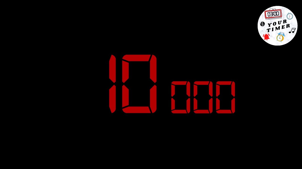 10 Second Red Digital Countdown Timer with Black Background! - Your ...