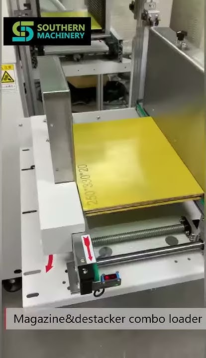 SMT PCB Destacker Magazine loader for bare boards loading - YouTube