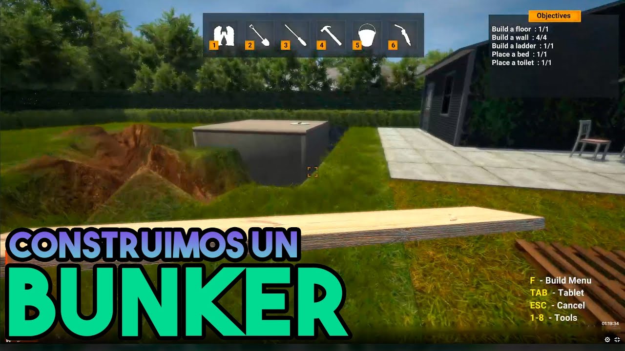 ¡Construyamos un BUNKER! | Bunker builder simulator: prologue | Gameplay | nunFalco - YouTube