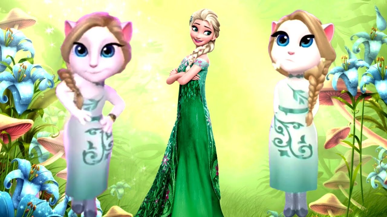 My Talking Angela 2, Elsa - Frozen makeover by my Talking Angela 2 ...