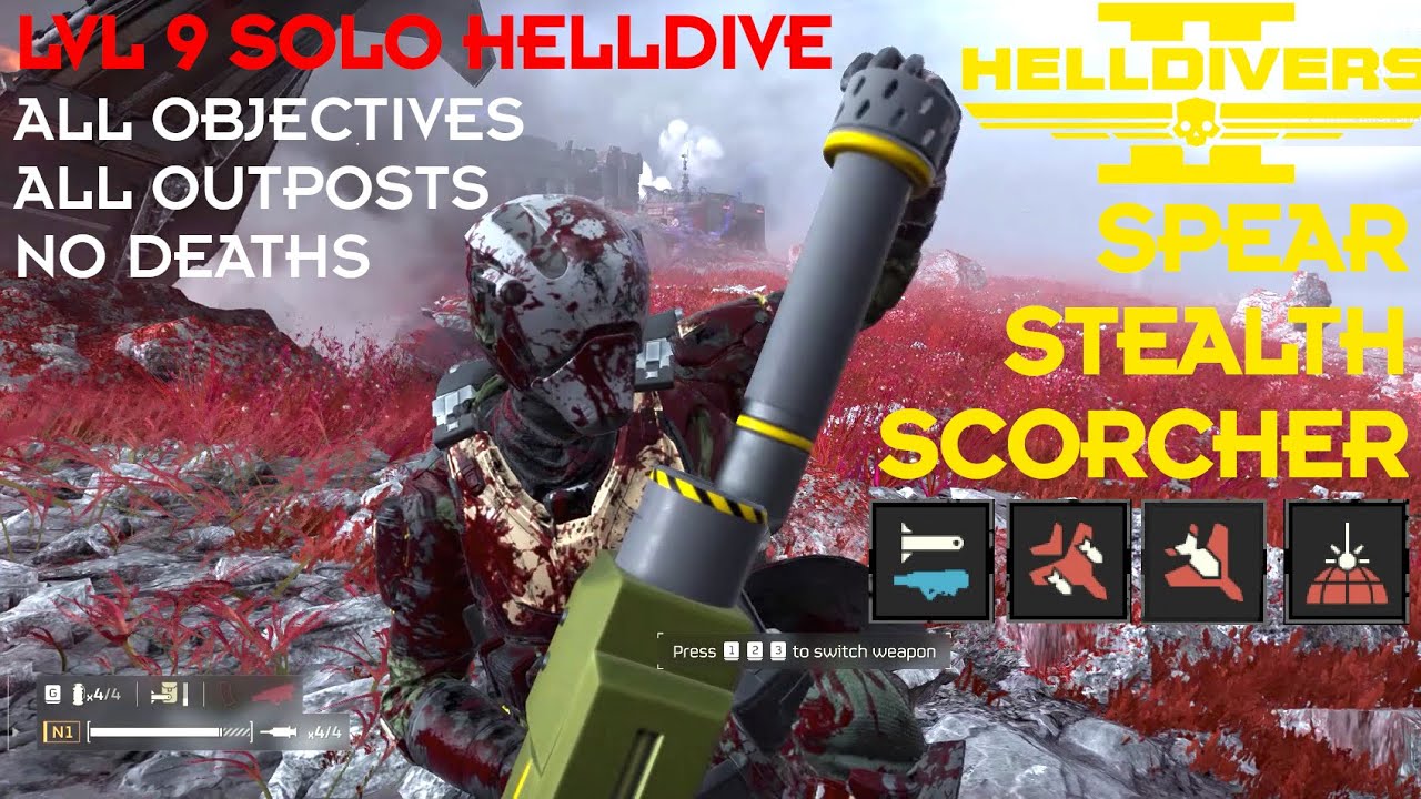 Helldivers 2 // Spear Stealth Gameplay - Solo Helldive Lvl 9 Automaton - All Clear, No Deaths ...