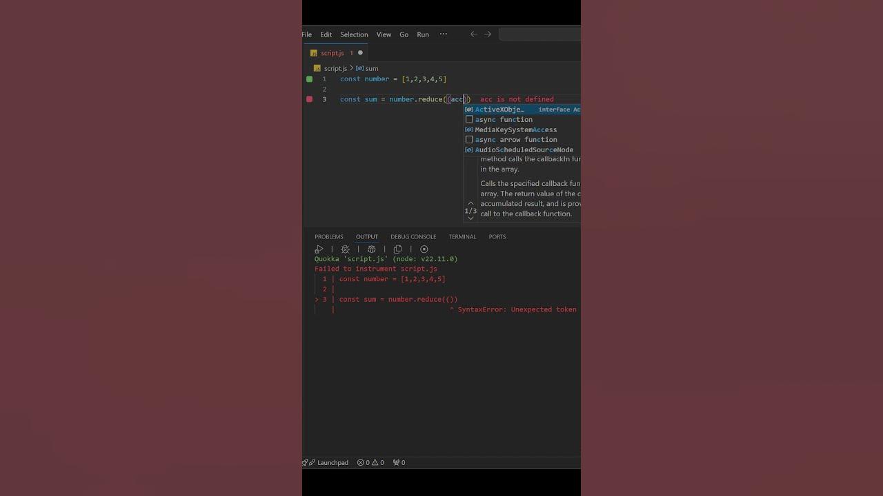 JavaScript #reduce() Method Explained in Under 1 Minute! #JavaScript #CodingTips - YouTube
