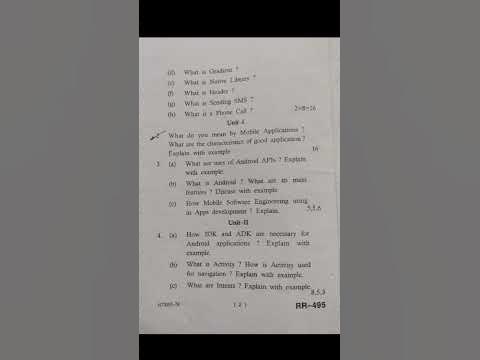 MDU MCA 3rd sem question paper - YouTube