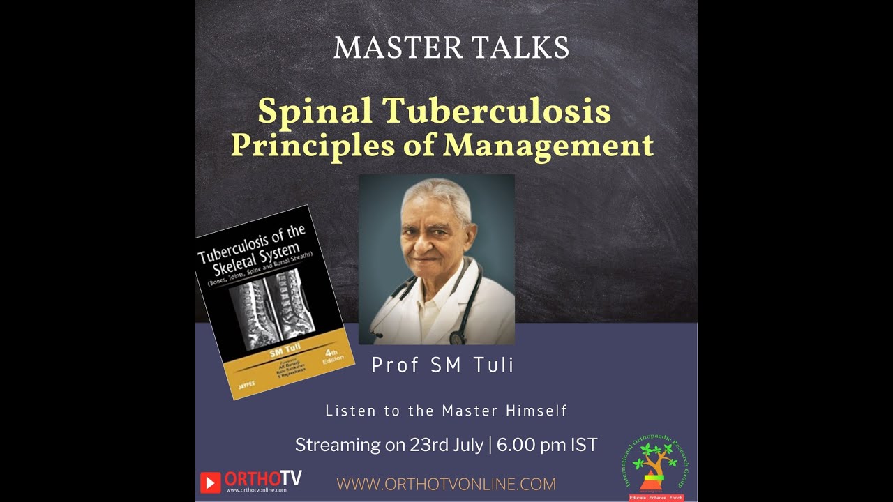 Tuberculosis of Spine : Principles of Management by Prof Dr SM Tuli ...