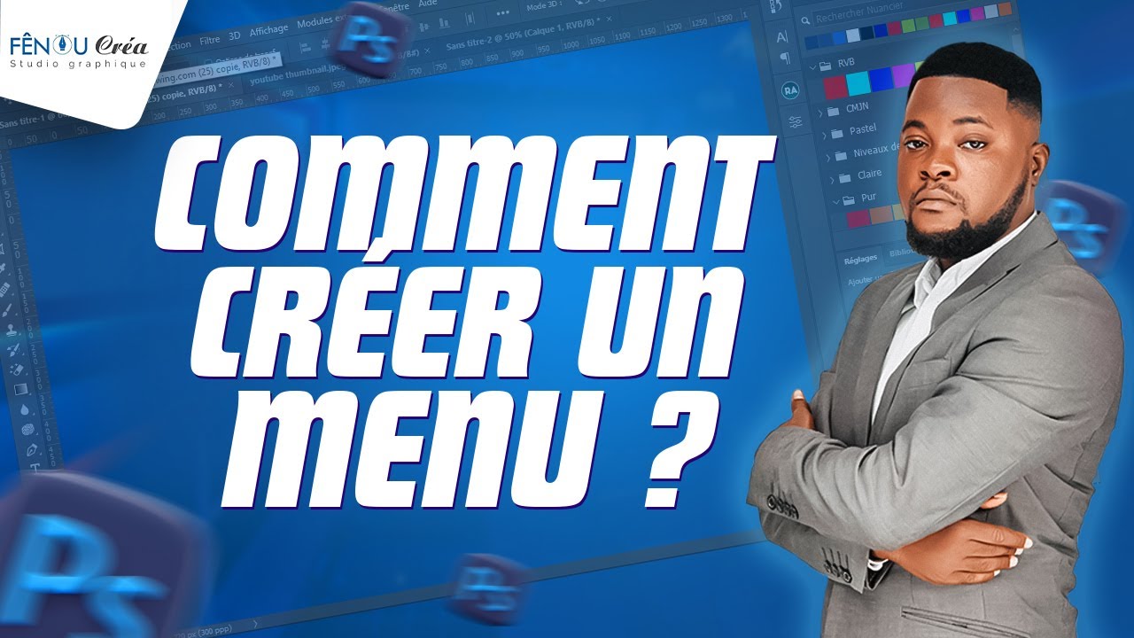 Comment Créer un Menu de Restaurant avec Photoshop - YouTube