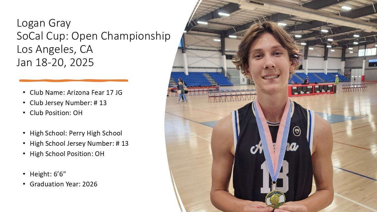 Logan Gray, 6'6" OH | Class of 2026 | AZ Fear 17 JG | SoCal Cup | Jan 18-20, 2025 | Full Video ...
