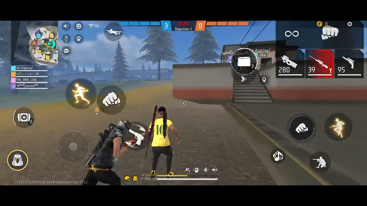 cs rank push free fire max || 4 vs 4 gameplay in free fire || top 10 ...