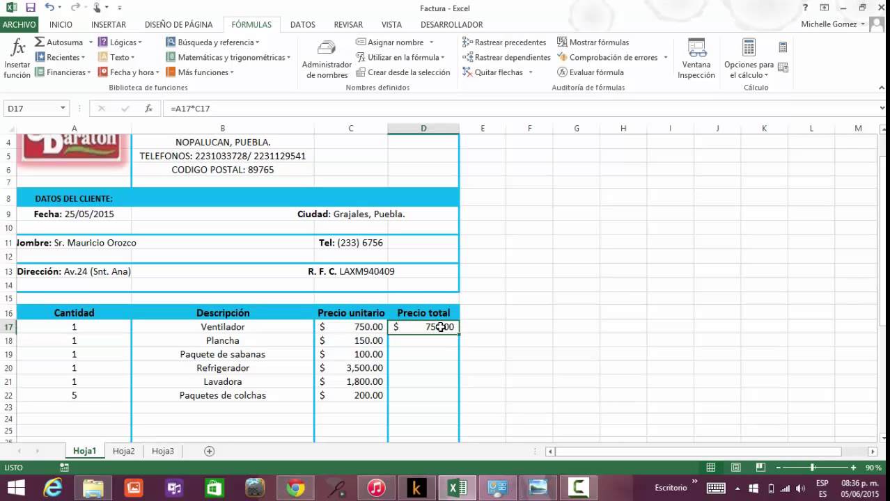 Tutorial para sacar resultados de una factura - YouTube