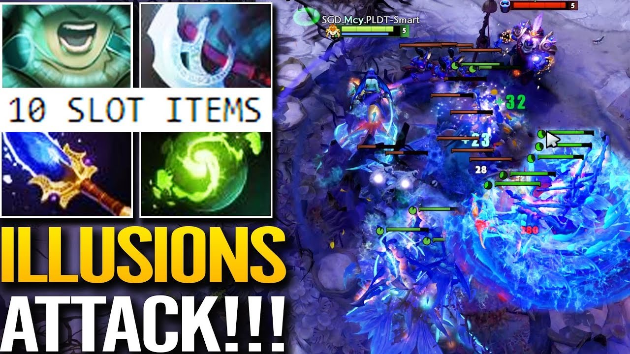 Cancer is Back!! Dota 2 IMBA Illusions Naga Siren Full 10 Slot Items ...