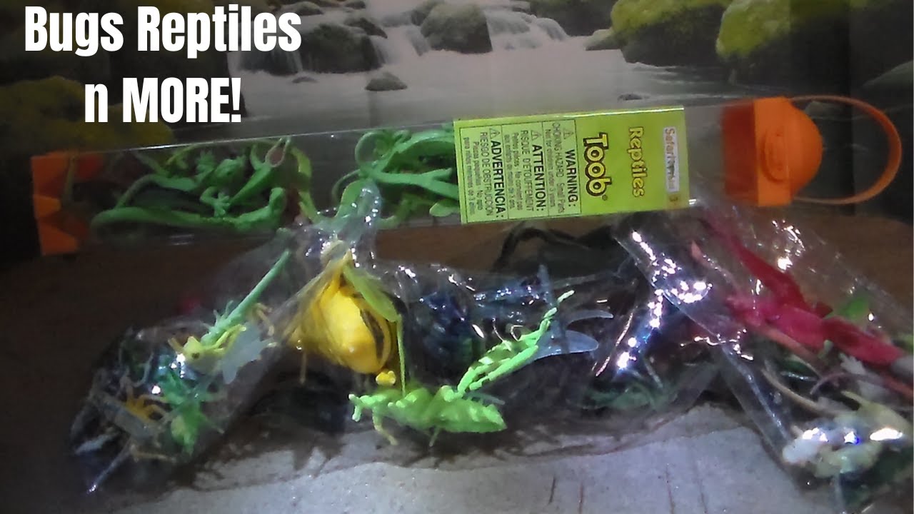 MEGA TOY BUGS REPTILES Lizards Snakes Frogs Insects TOY Review ...