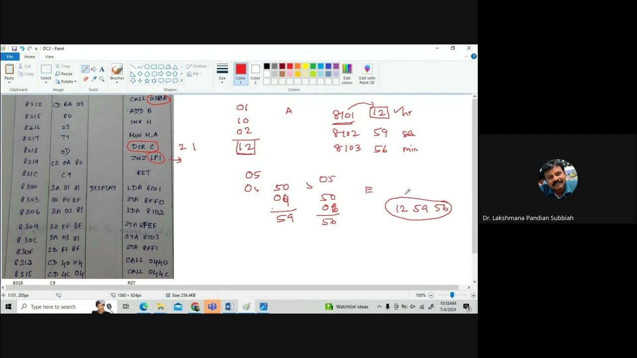 Digital Clock Simulator in 8085 - YouTube