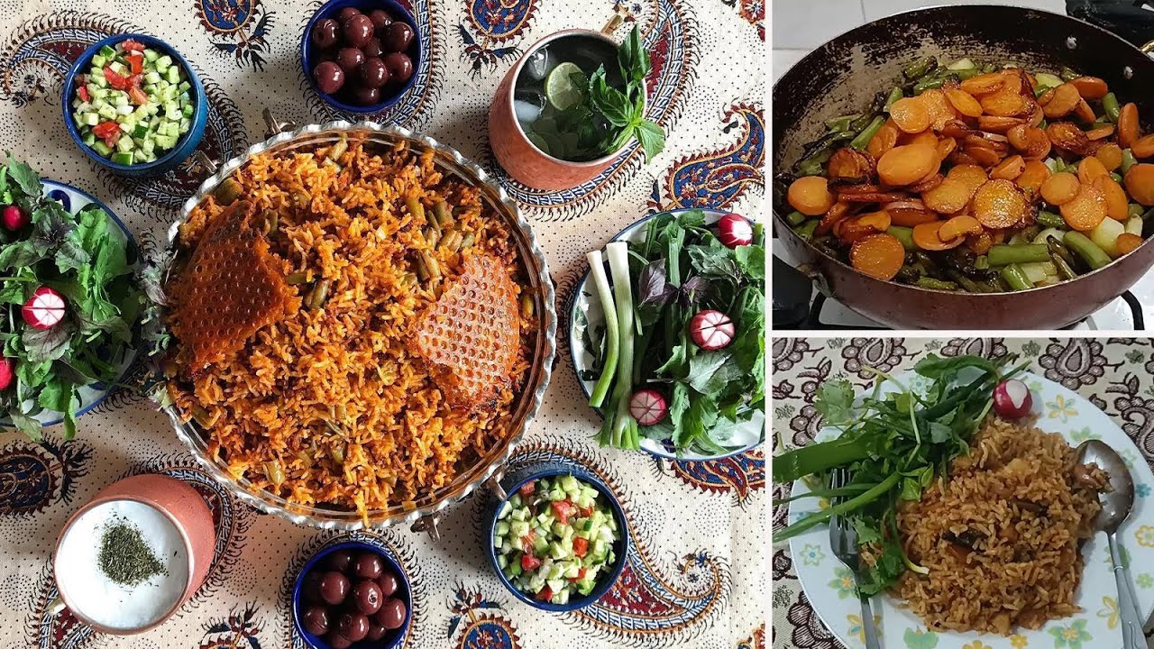 Different Iranian Lobiya Polo (pilaf beans) | Urban lifestyle of Iran ...