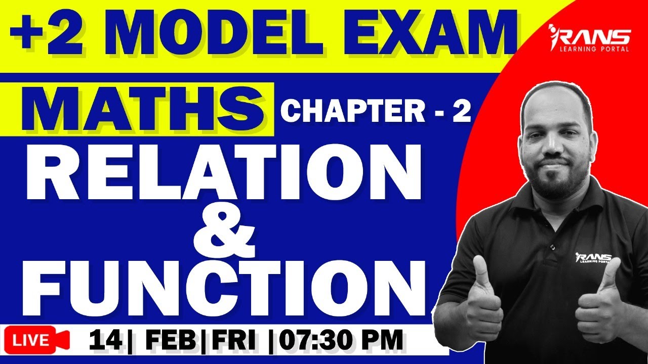 PLUS TWO SCIENCE | MATHEMATICS | CHAPTER-RELATION & FUNCTION | RANS ...